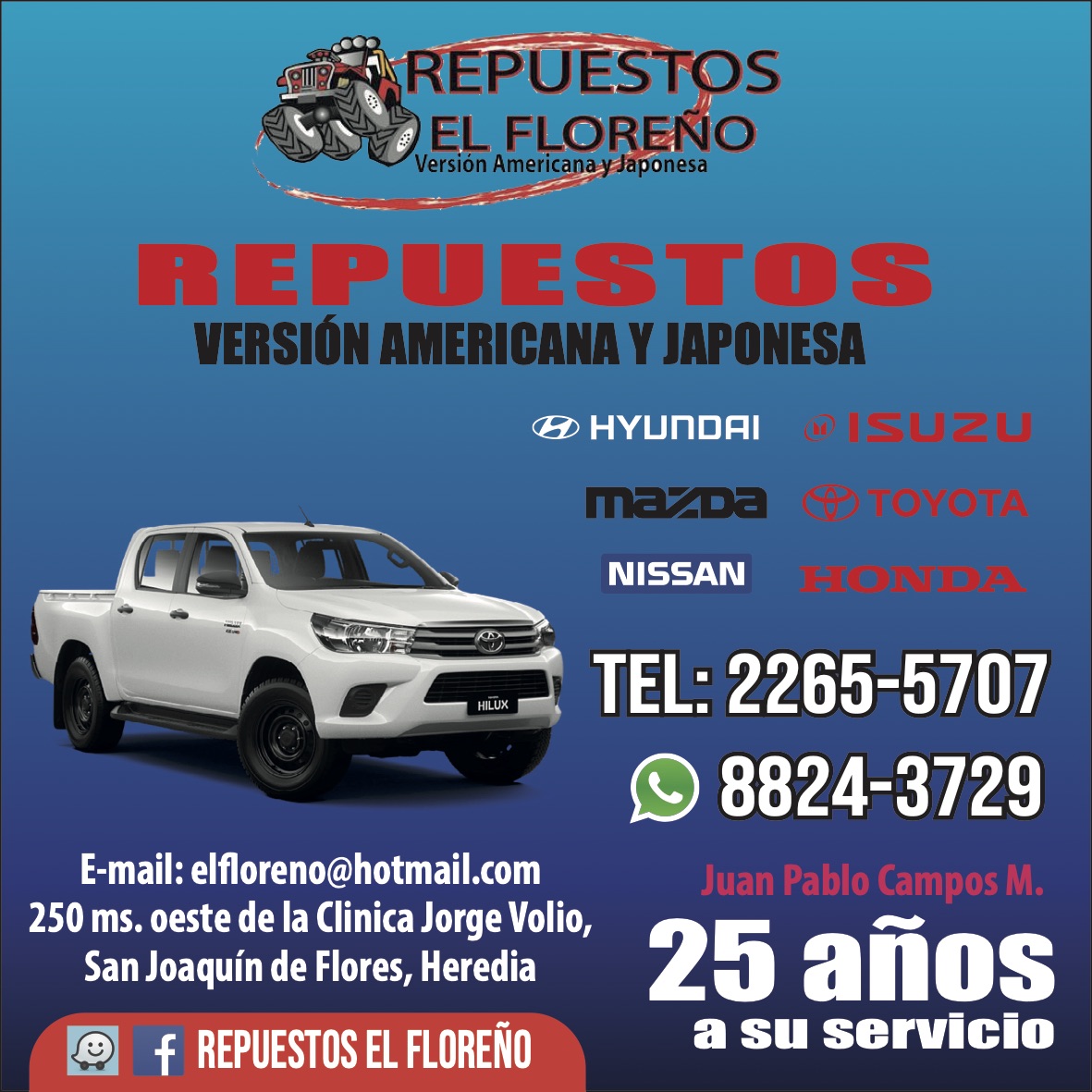 REPUESTOS EL FLOREÑO - Guía Automotriz de Costa Rica